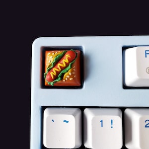 Hotdog Clay Keycap, Cute Keycap, Custom Backlist Keycap, Handmade ...