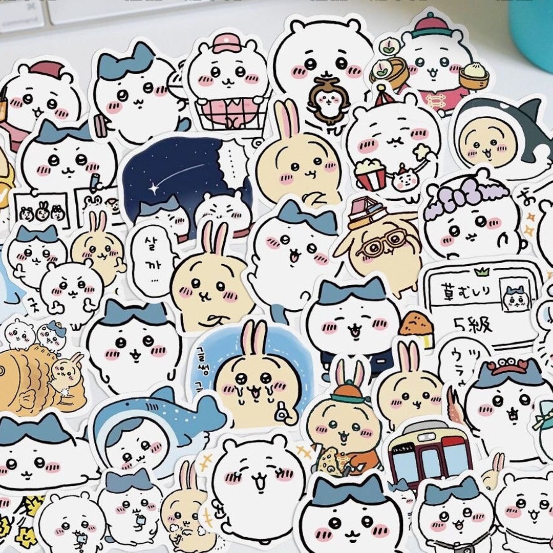 60 Pcs Chiikawa Stickers Pack, Cute Hachiware Usagi Phone Case Stickers ...