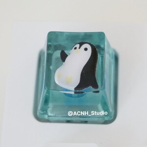 Cute Penguin Keycap, Animal Keycap, Resin Keycap, Artisan Keycap, Esc ...