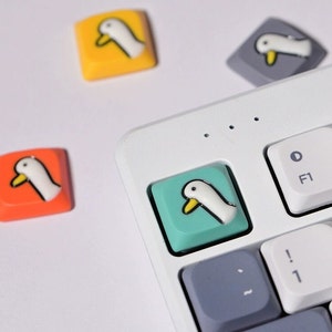 Cute Duck Low Profile Keycap, Kawaii Artisan Keycap Set, Custom Animal ...