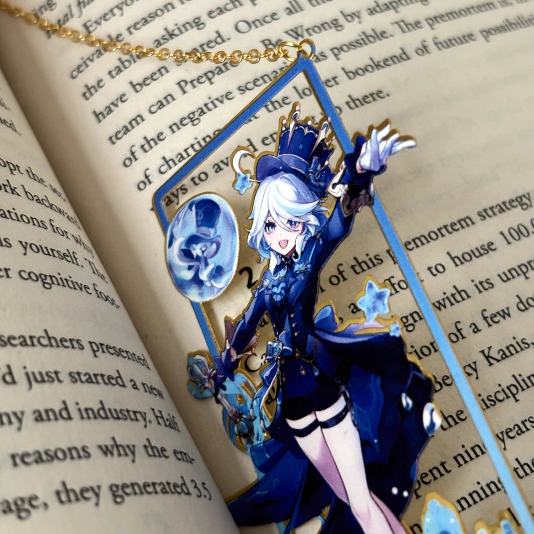 Furina Bookmark, Genshin Impact Character Metal Bookmark, Game Bookmark ...