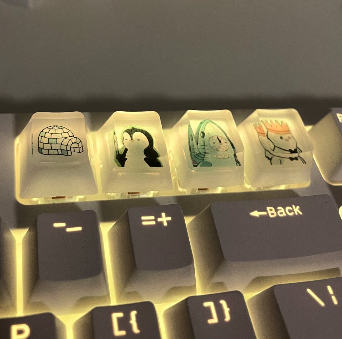 Pudgy Penguin Customize Keycap Penguin Resin Keycapartisan - Etsy
