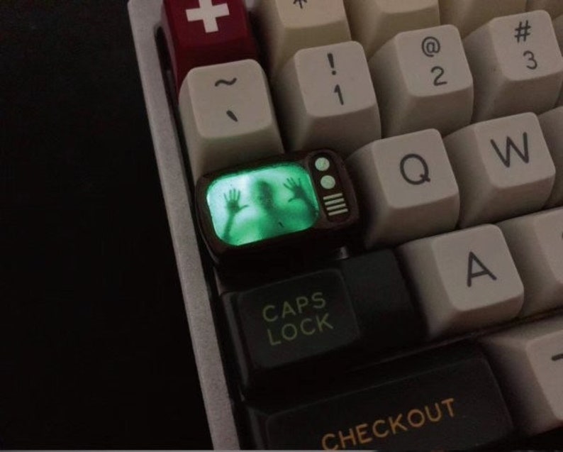 Horror TV Tab Keycap Artisan Keycaps Gothic Keycap Custom - Etsy UK