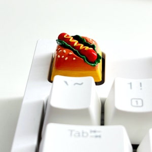 Hotdog Clay Keycap, Cute Keycap, Custom Backlist Keycap, Handmade ...