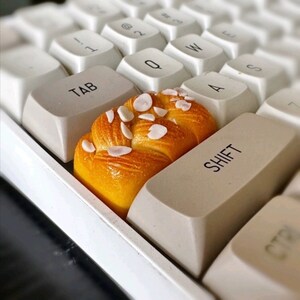 Cute Bread Keycap, Puff Keycap, Artisan Food Keycap, Kawaii Keycap Set ...