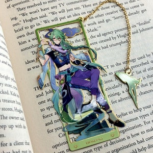 Baizhu Bookmark, Genshin Impact Character Metal Bookmark, Gamer Gift - Etsy