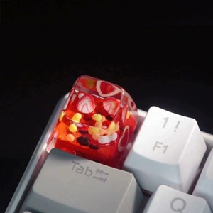 Orange Juice Artisan Keycap, Lemon Juice Custom Keycap Set, Strawberry ...