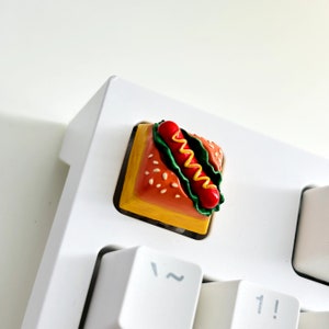 Hotdog Clay Keycap, Cute Keycap, Custom Backlist Keycap, Handmade ...