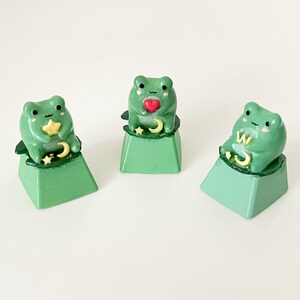 Lovely Frog Keycap, Kawaii Artisan Keycap, Custom Cherry Mx Keycap for ...