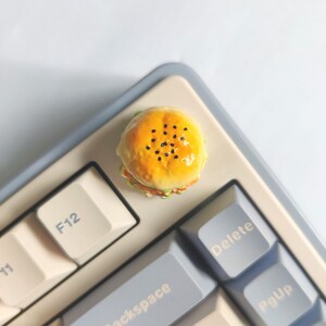 Hamburger Keyboard Knob Button, Custom Fast Food F75 & Hi8 Keyboard ...