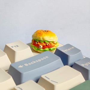 Hamburger Keyboard Knob Button, Custom Fast Food F75 & Hi8 Keyboard ...