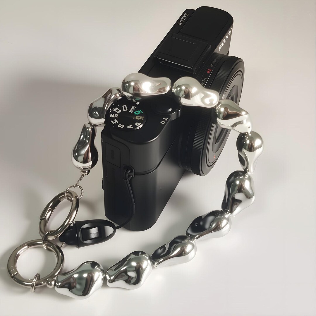 Irregular Shape Camera Wrist Strap, Silver Camera Hand Straps, Custom ...