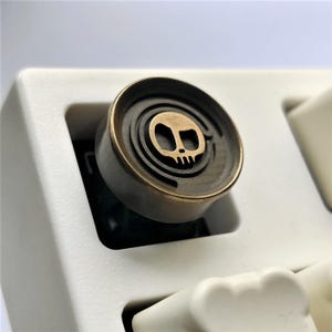 Skull Face Keycap Set, Punk Style Skeleton Keycap, Typewriter Round ...