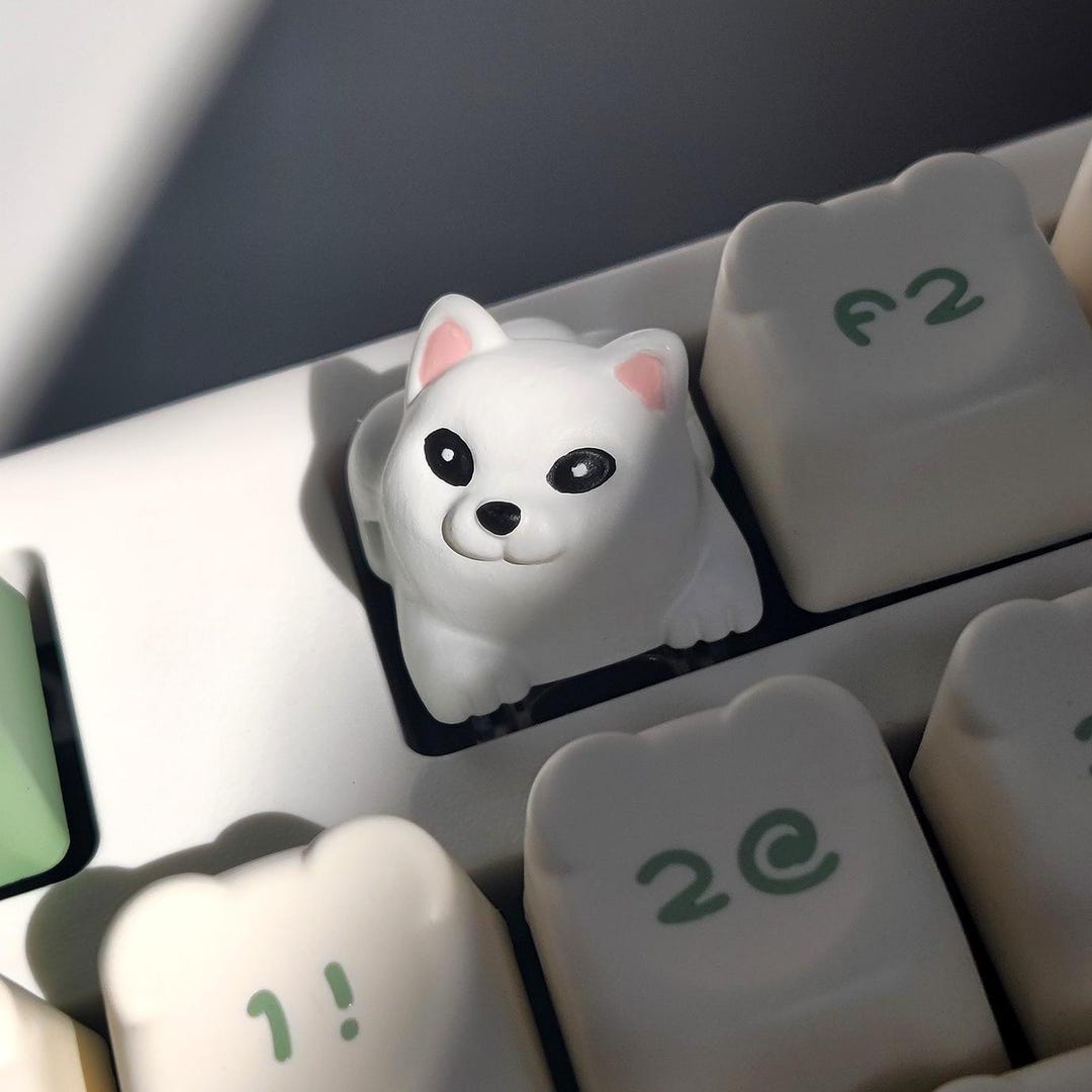 Alaskan Artisan Keycap Set: 3D Printed, Hand-painted Puppy Dog Keyboard ...