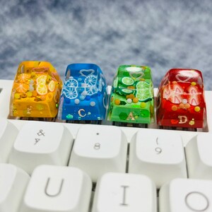 Orange Juice Artisan Keycap, Lemon Juice Custom Keycap Set, Strawberry ...