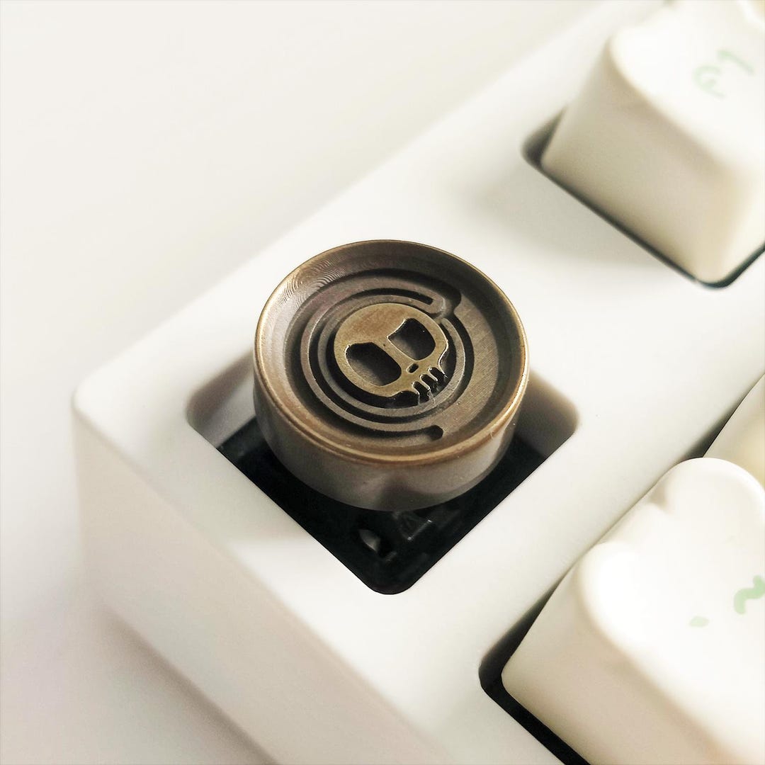 Skull Face Keycap Set, Punk Style Skeleton Keycap, Typewriter Round ...
