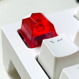 Ruby Crystal Resin Keycap: Handmade Artisan Keycap - Etsy