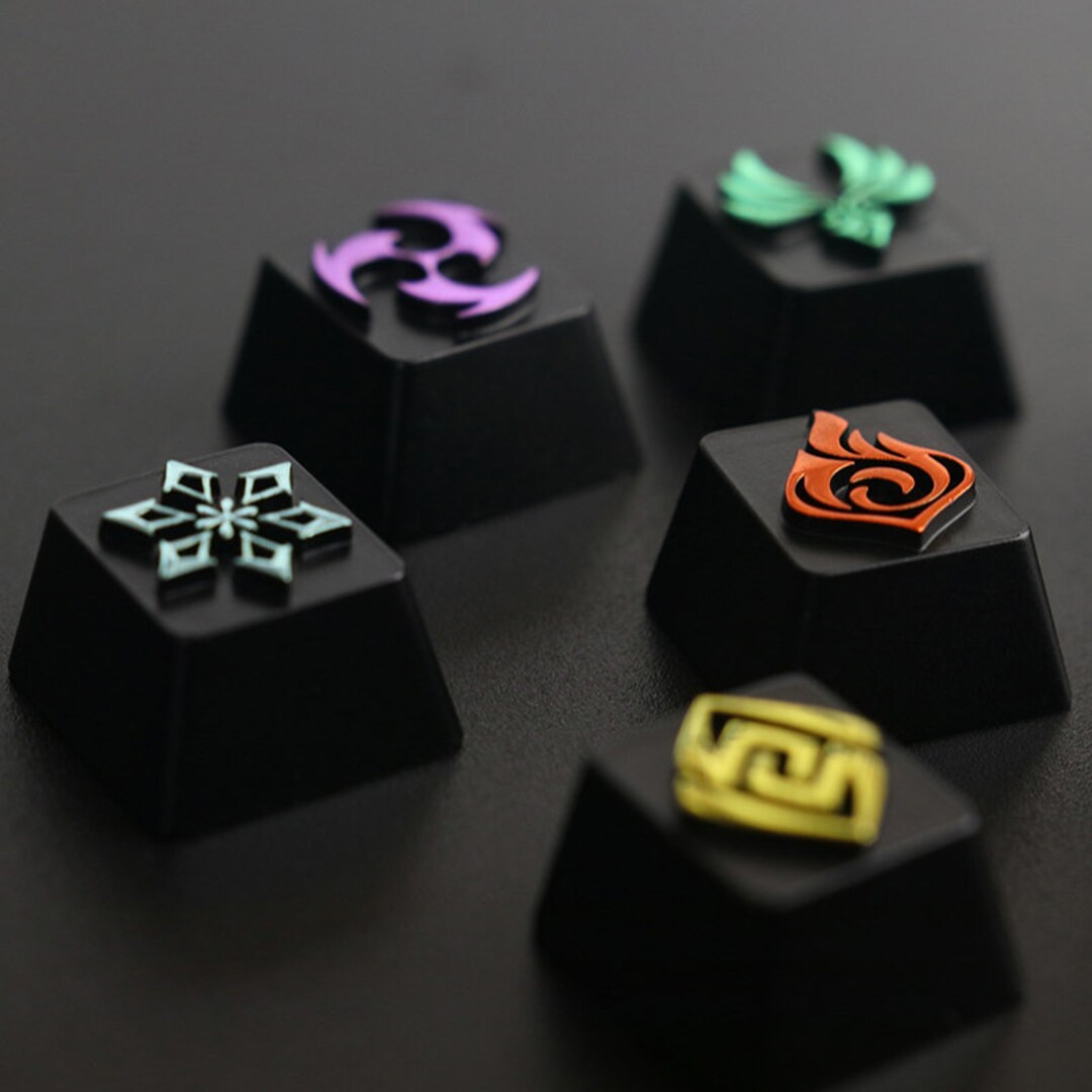 Handmade Genshin Impact Elemental Metal Keycap, Mechanical Keyboard ...