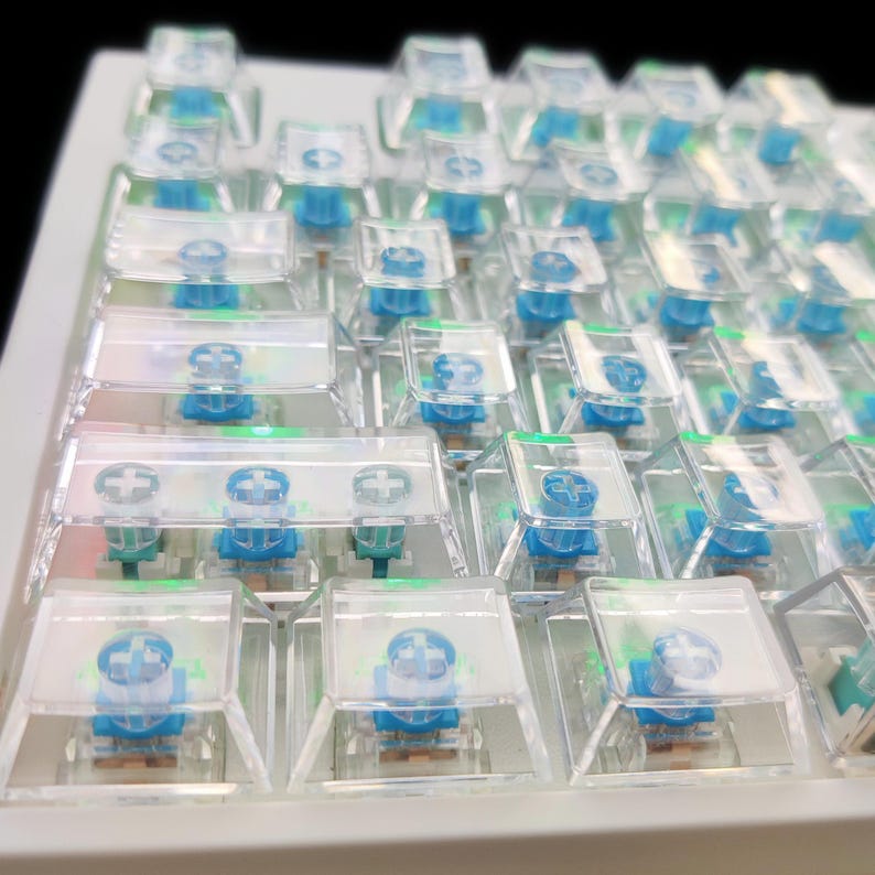 Clear Crystal Keycap Set: 108-key Cherry Profile for Mechanical ...