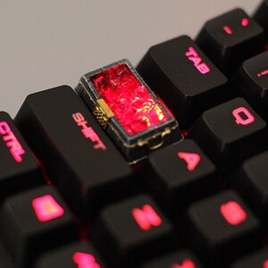 Flame Crystal Mineral Keycap, Artisan Enter Keycap, Custom 2.25U Resin ...