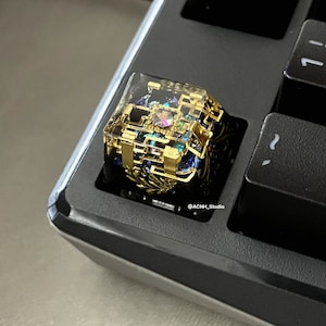 Golden Temples Keycap, Resin Keycap, Handmade Keycap, Artisan Keycap ...