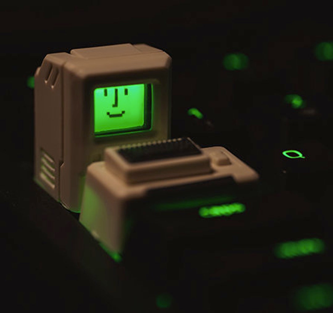 Old School Computer Keycap Artisan Keycaps 2pcs a Set Cute - Etsy