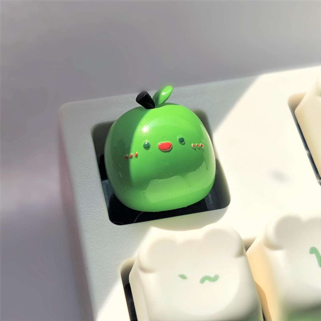 Green Apple Keycaps, Christmas Keycaps, Kawaii Fruit Keycaps, Green ...