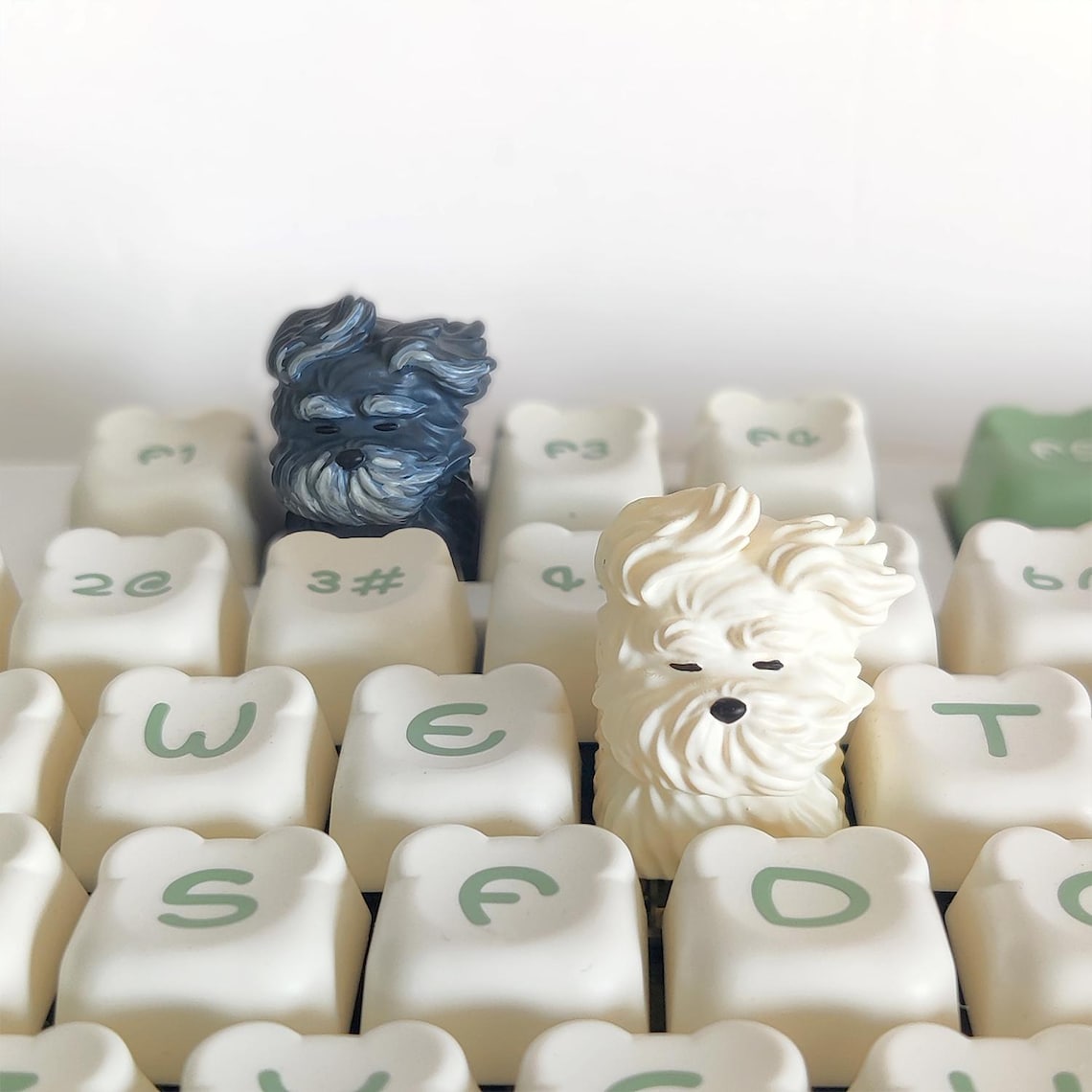Wind Puppy Artisan Keycap: 3D Printed White Dog Keycap - Etsy