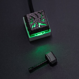 Marvel Thor Hammer Magnetic Keycap, Quake Backlit Keycap, Artisan ...
