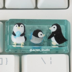 Cute Penguin Keycap, Animal Keycap, Resin Keycap, Artisan Keycap, Esc ...