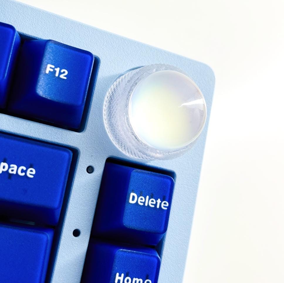 Resin Artisan Keyboard Knob: Jelly Backlit Keycap Button for Hi75 & K81 ...