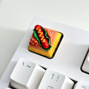 Hotdog Clay Keycap, Cute Keycap, Custom Backlist Keycap, Handmade ...