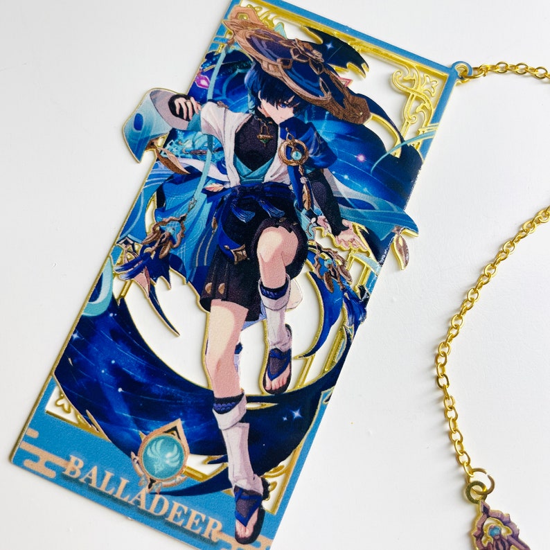 Scaramouche Wanderer Bookmark Balladeer Bookmark Genshin - Etsy