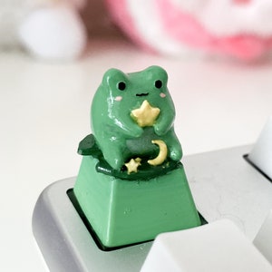 Lovely Frog Keycap, Kawaii Artisan Keycap, Custom Cherry Mx Keycap for ...