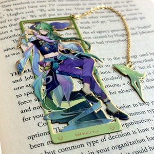 Baizhu Bookmark, Genshin Impact Character Metal Bookmark, Gamer Gift - Etsy