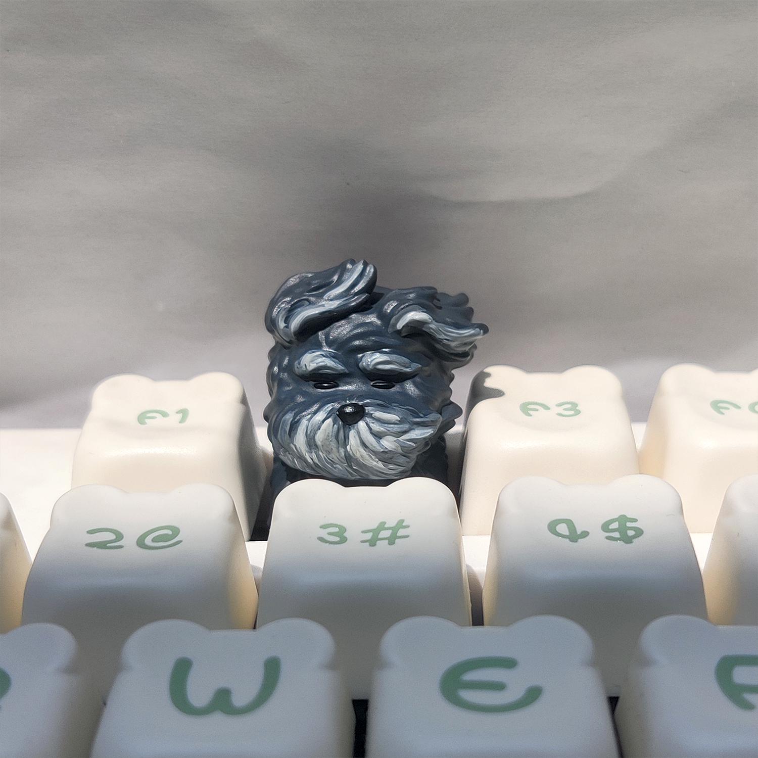 Wind Puppy Artisan Keycap: 3D Printed White Dog Keycap - Etsy