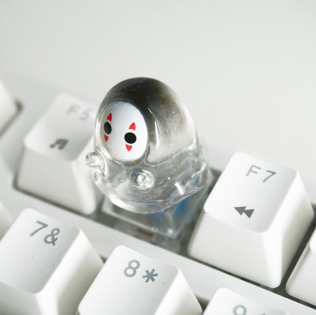 No-face Artisan Keycap, Kawaii Anime Keycaps, Custom Keycap, Halloween ...