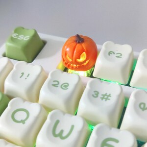 Halloween Pumpkin Keycap, Cute Ghost Keycap, Autumn Keycaps, Fruit Keycap, Artisan Keycap ...