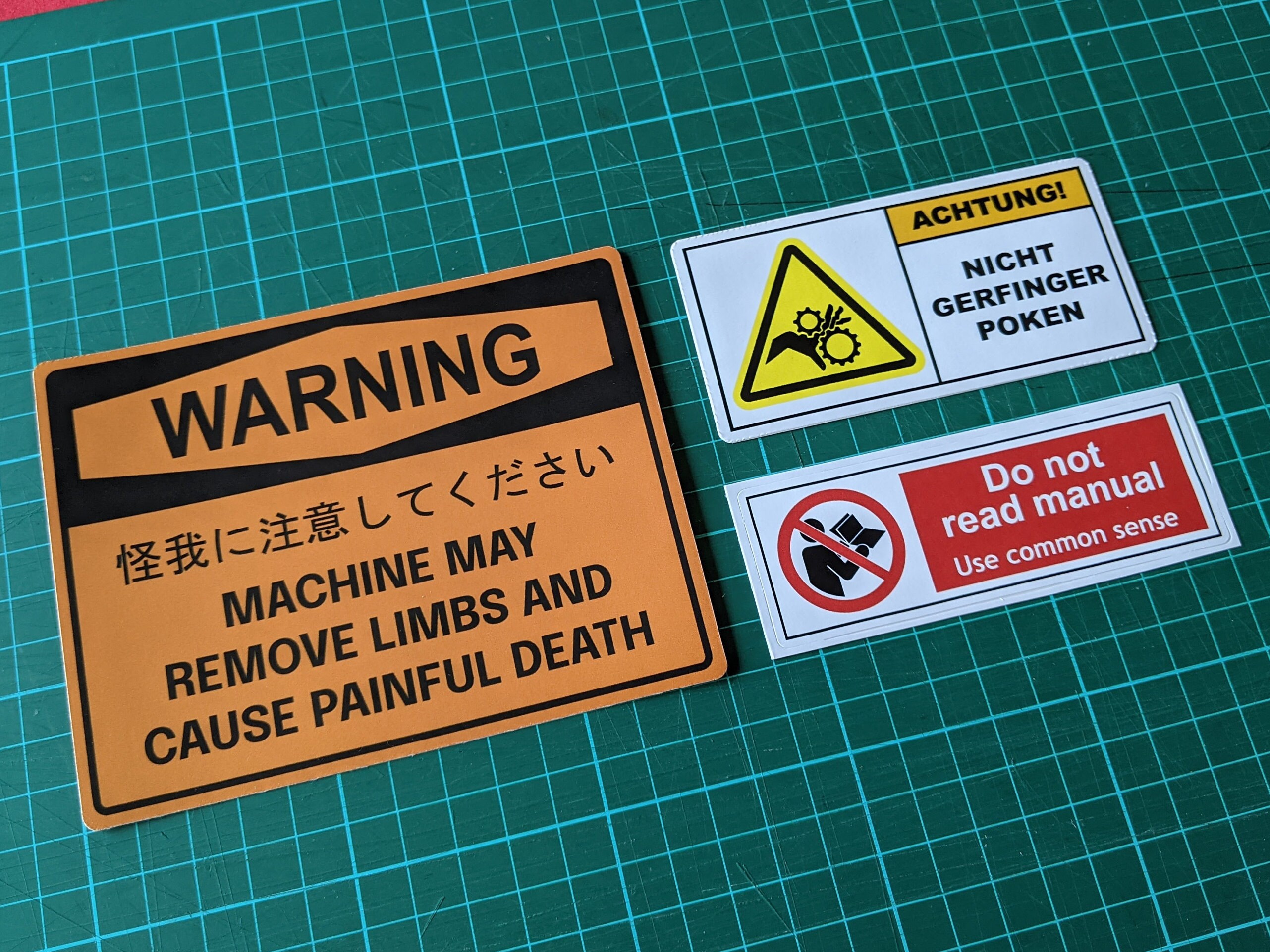 WARNING Sticker Selection 1 / Warning / Danger / Vinyl Stickers ...