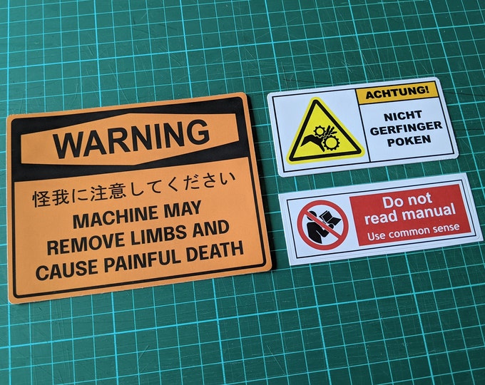 WARNING Stickers MK. II - Etsy Canada