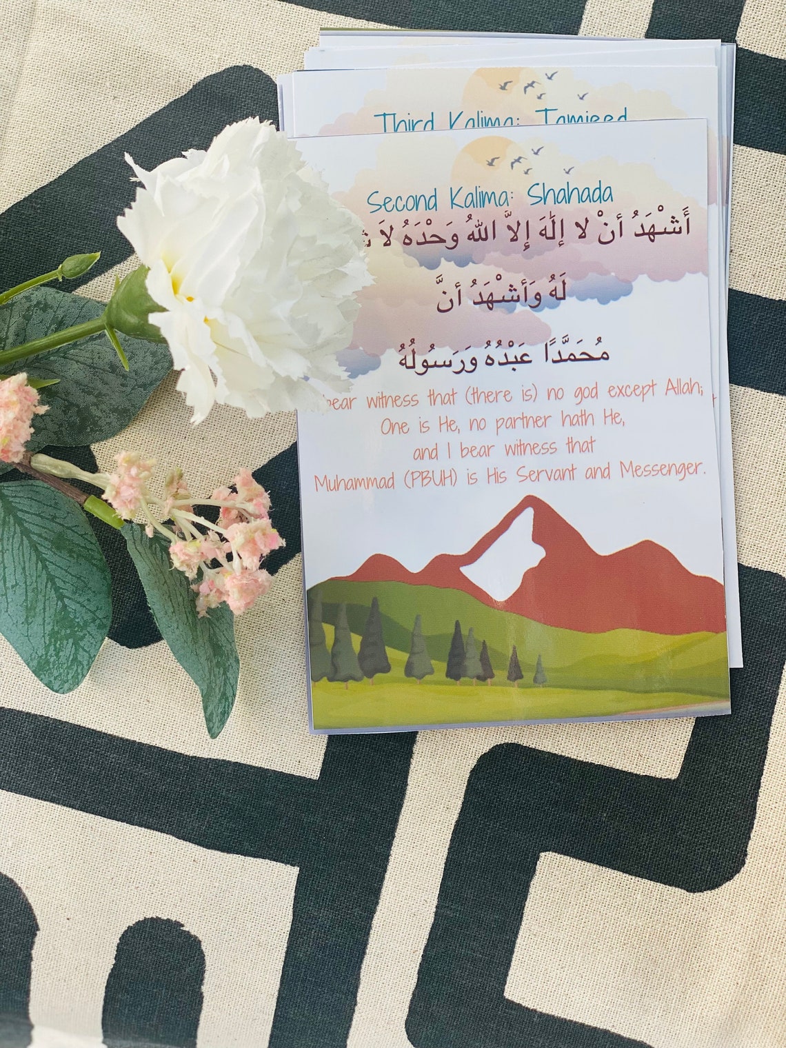 Six Kalima Flashcards | Islam for Kids | Muslim Kids Activity| Basic ...