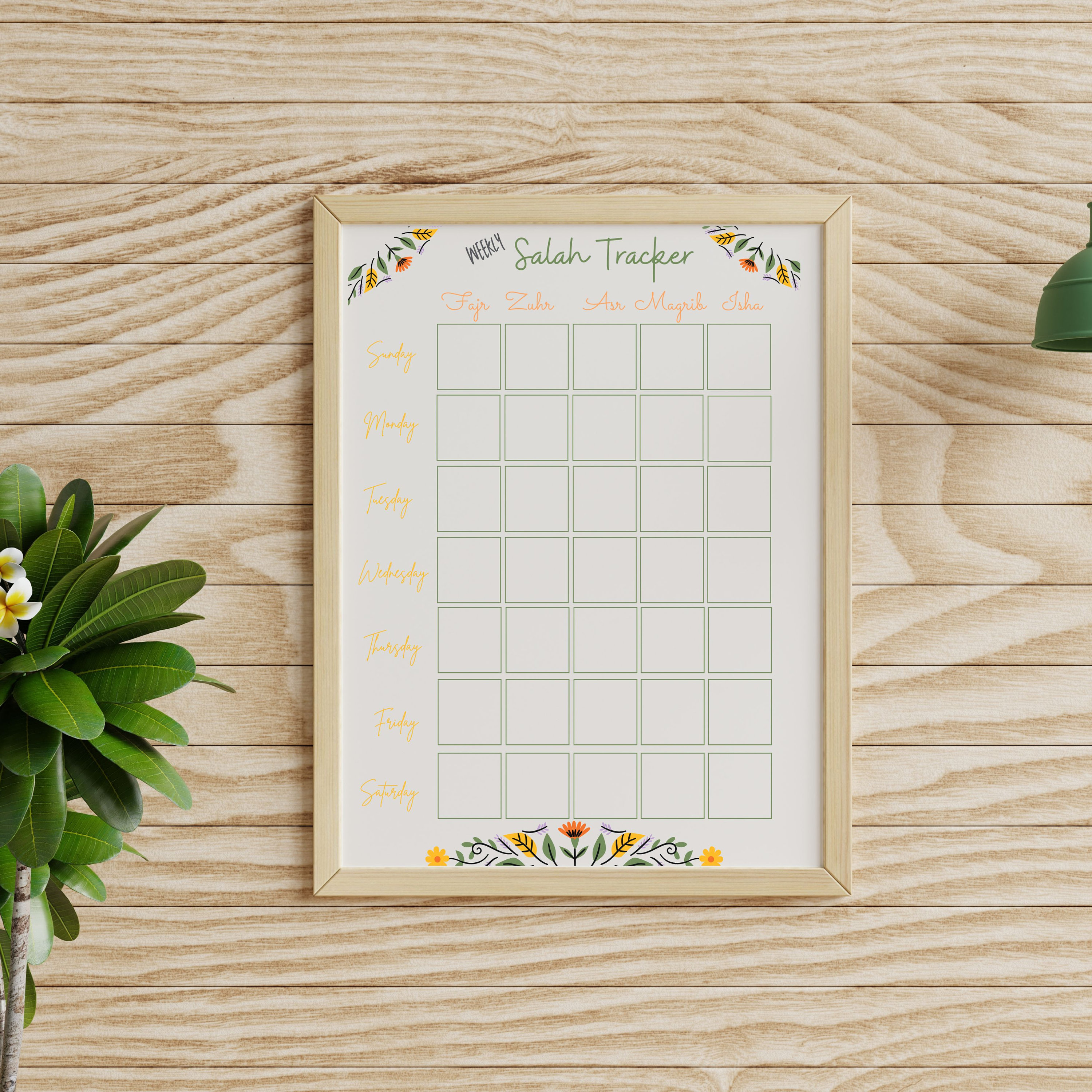 Muslim Kid's and Adult's Prayer Chart |salah Tracker Printable |two ...