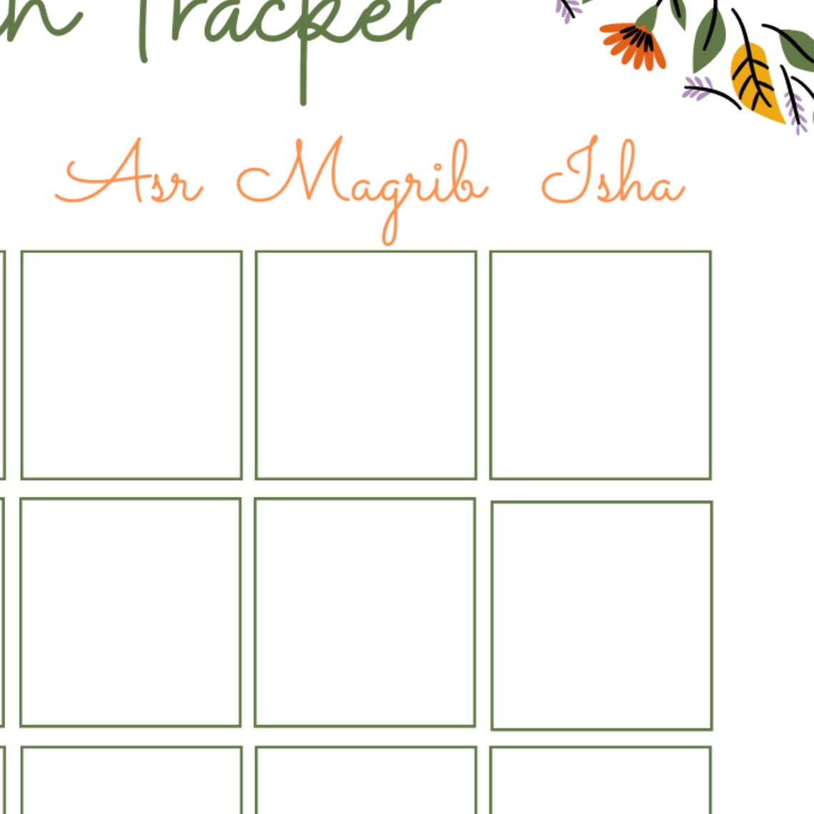 Muslim Kid's and Adult's Prayer Chart salah Tracker - Etsy