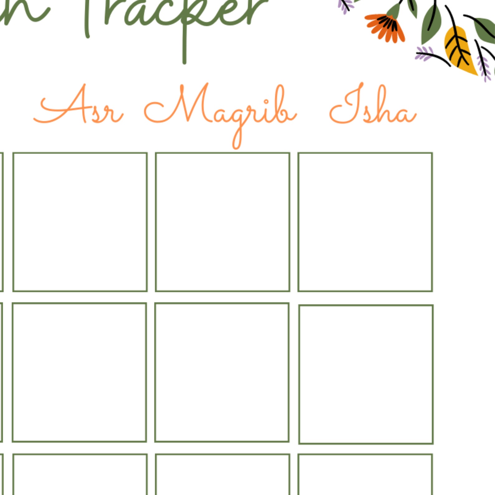 Muslim Kid's and Adult's Prayer Chart salah Tracker - Etsy