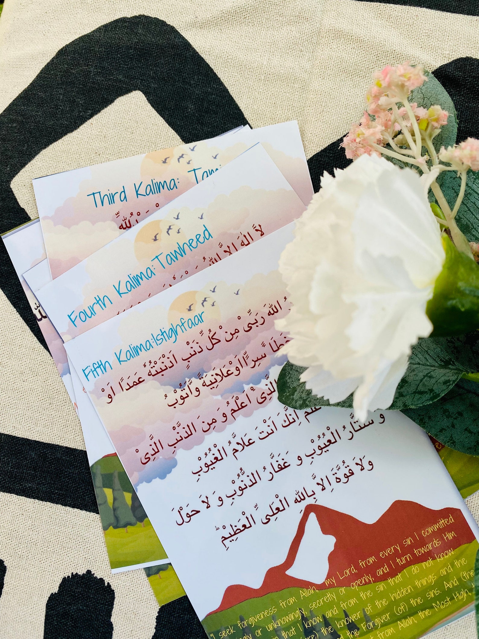 Six Kalima Flashcards | Islam for Kids | Muslim Kids Activity| Basic ...