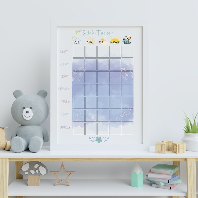 Muslim Kid's and Adult's Prayer Chart |salah Tracker Printable |two ...