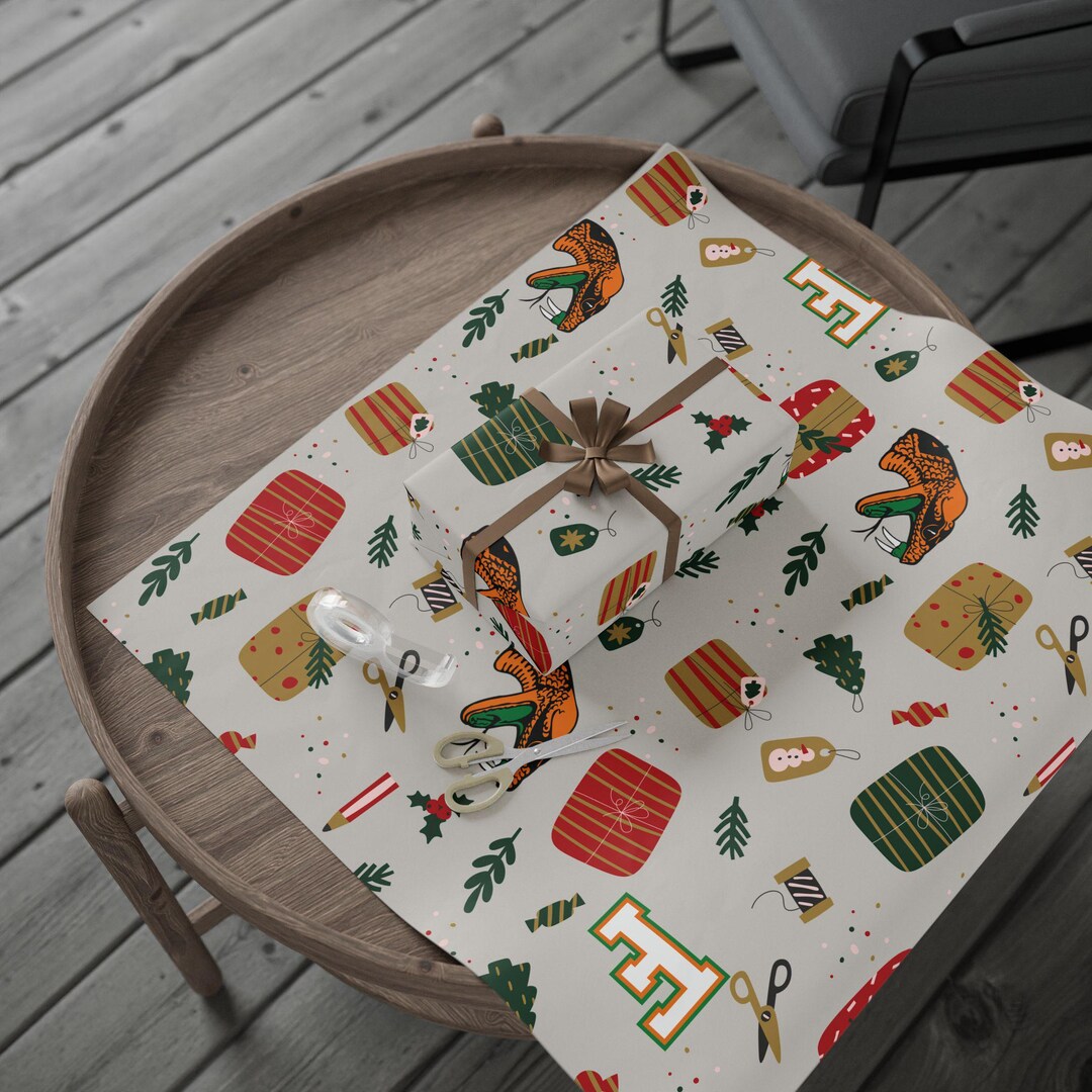 Festive FAMU Christmas Wrapping Paper Rattler Pride Holiday Gift Wrap ...
