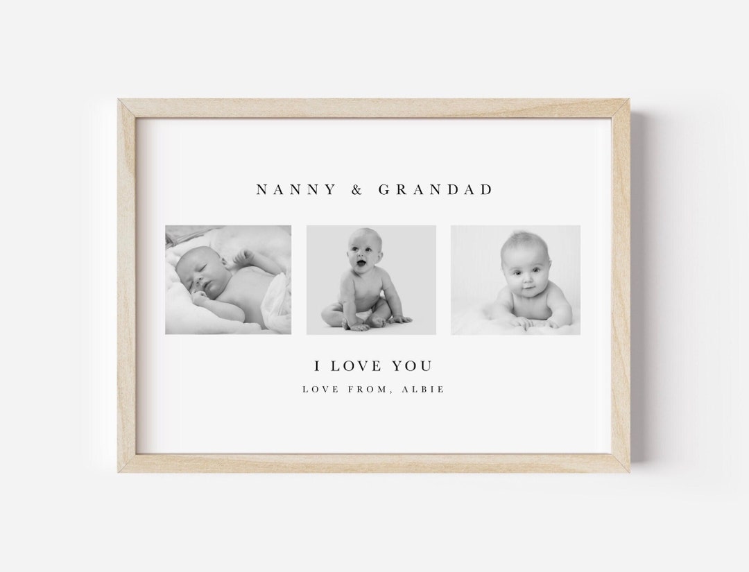 Personalised Grandparent Photo Collage Gift | Gift for Grandparents ...