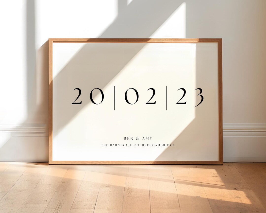 Personalized Wedding Date Print: Anniversary Keepsake Gift - Etsy