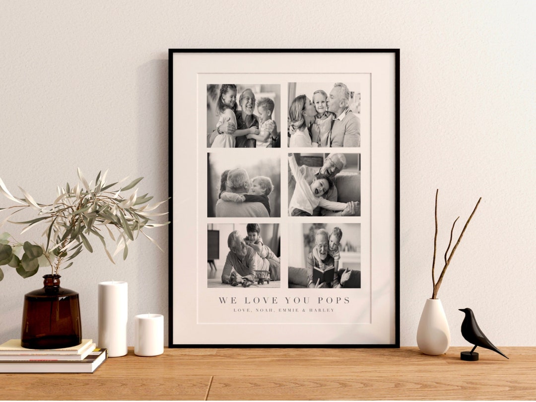 Personalised Photo Print, Gift for Dad, Keepsake Gift, Photo Collage ...